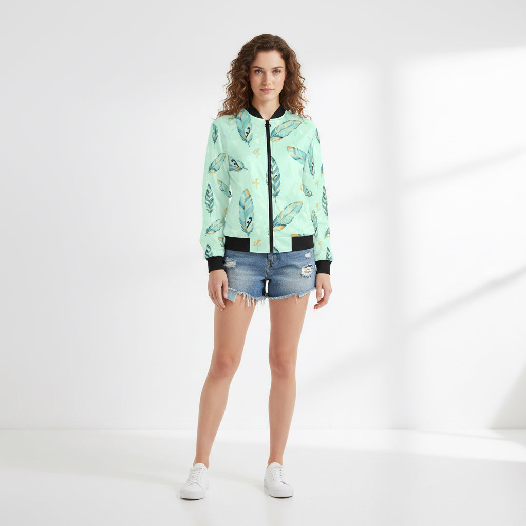 ETC Mint Feather Bomber Jacket – ETC NZ Clothing